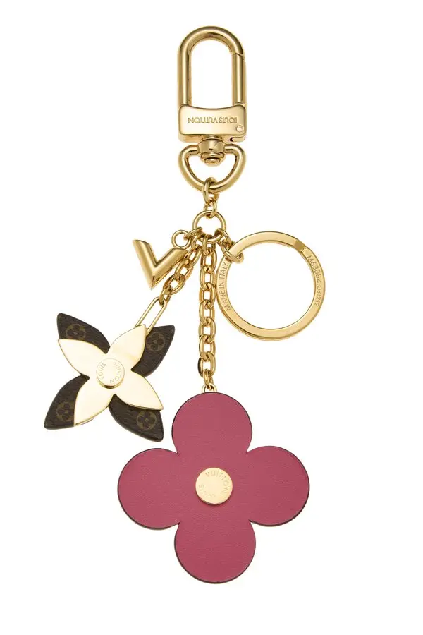 LOUIS VUITTON Multicolor Blooming Flowers Bag Charm - Gold