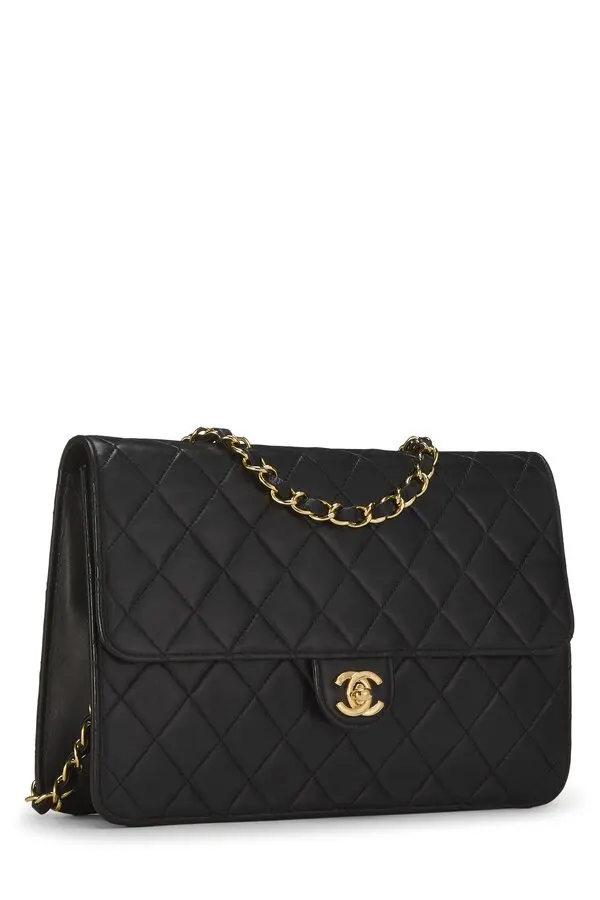 Chanel Quilted Lambskin Turnlock Ex Flap Medium Shoulder Bag
