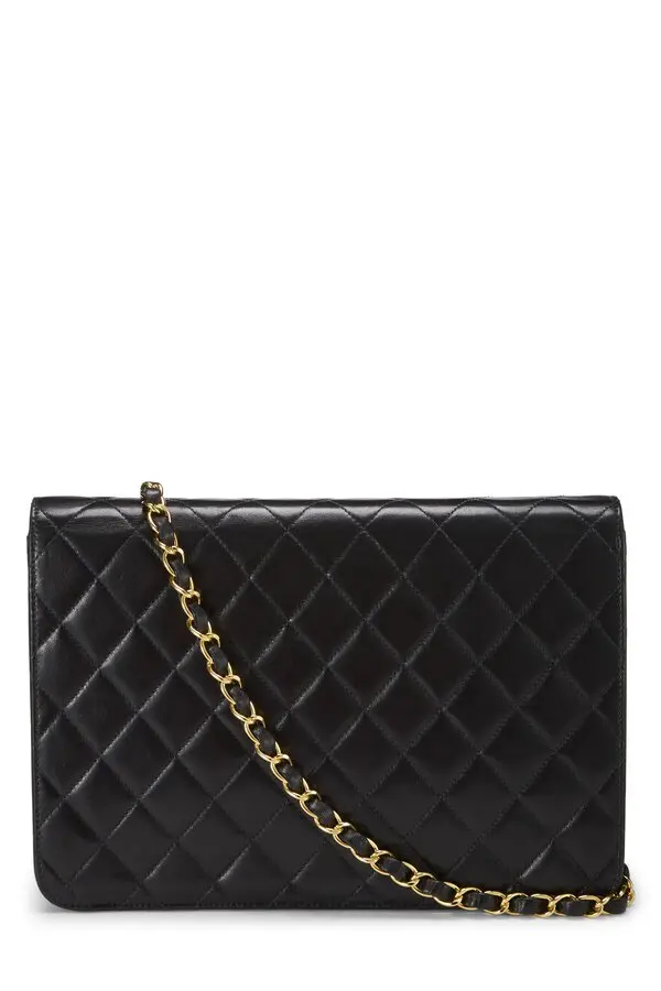 Chanel Quilted Lambskin Turnlock Ex Flap Medium Shoulder Bag