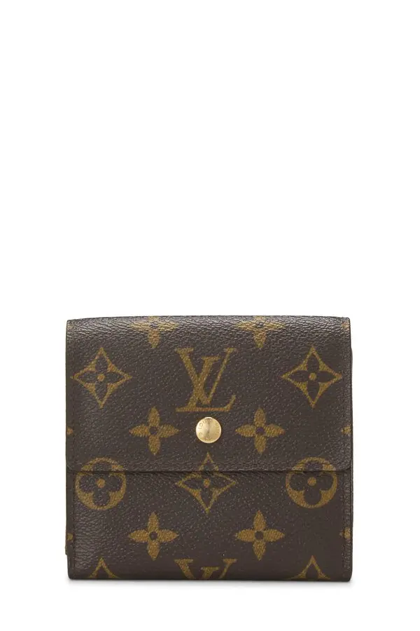 LOUIS VUITTON Monogram Canvas Elise Wallet - Brown