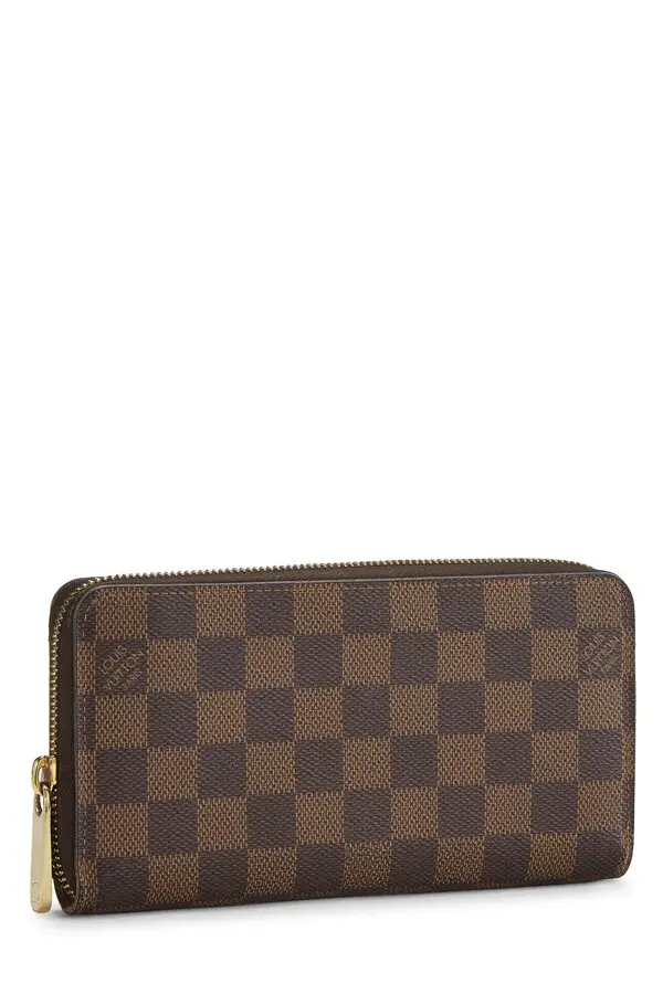 LOUIS VUITTON Damier Ebene Zippy Continental Wallet - Pink