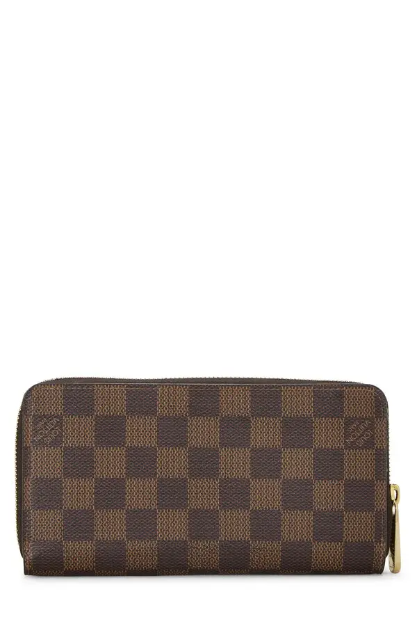 LOUIS VUITTON Damier Ebene Zippy Continental Wallet - Pink