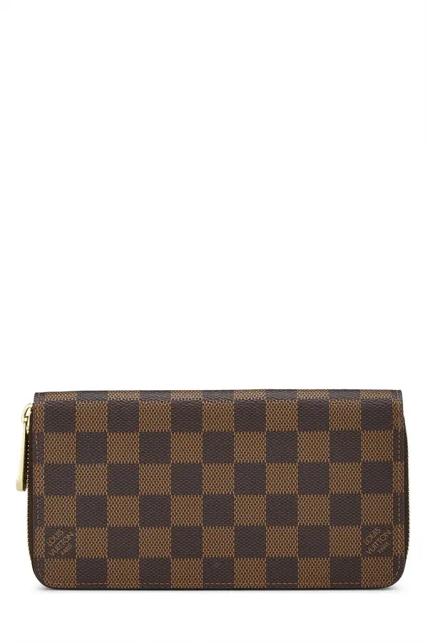LOUIS VUITTON Damier Ebene Zippy Continental Wallet - Pink