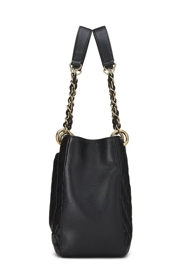 Chanel Quilted Caviar Grand Shopping Tote - Black