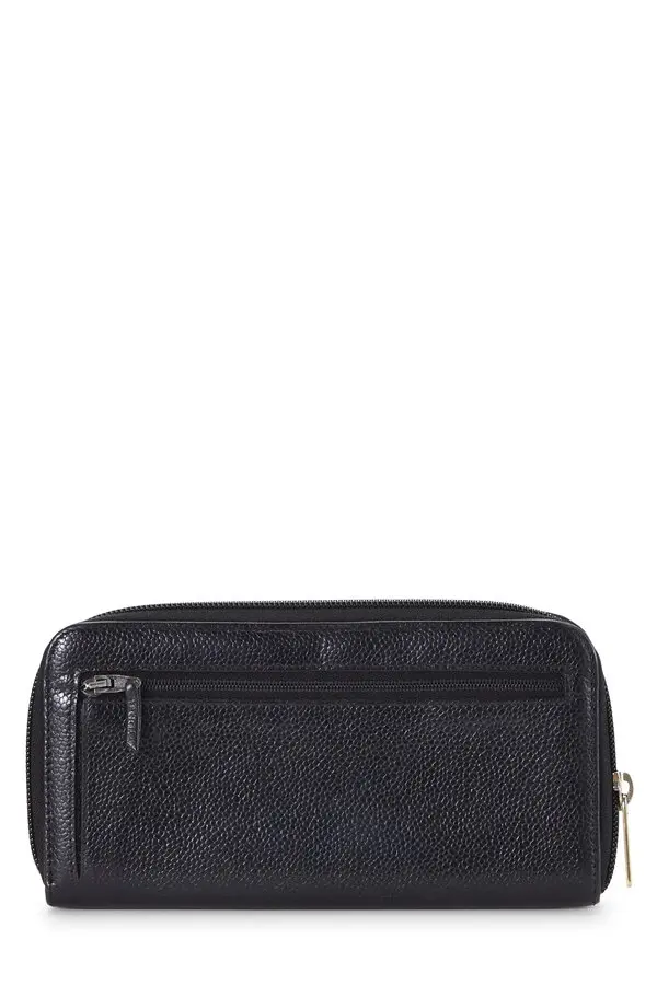 Chanel Caviar 'cc' Zip Around Wallet - Black