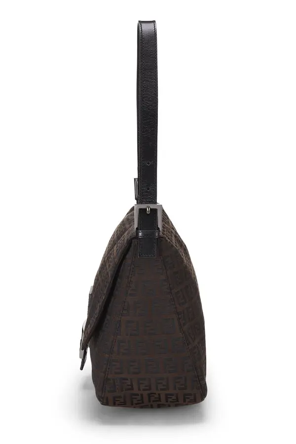 Fendi Zucchino Canvas Mama Shoulder Bag - Brown