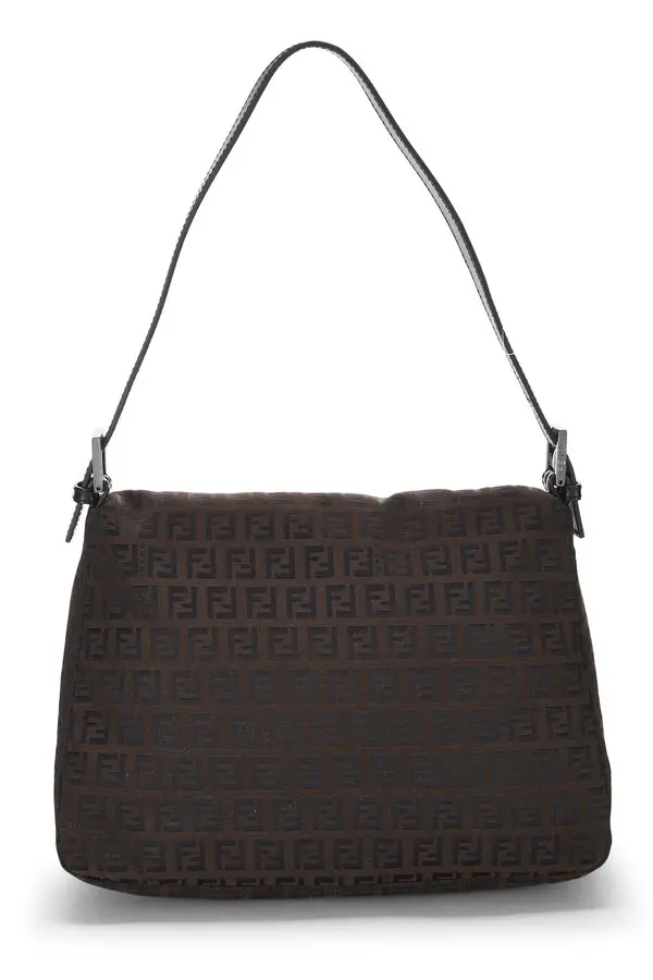 Fendi Zucchino Canvas Mama Shoulder Bag - Brown