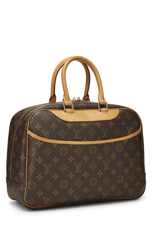 LOUIS VUITTON Monogram Canvas Deauville Top Handle Bag - Brown