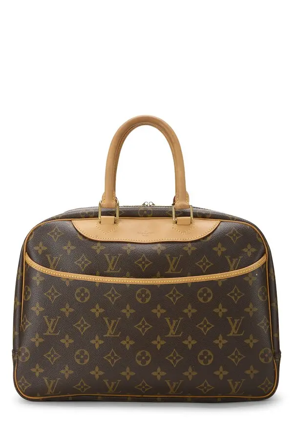 LOUIS VUITTON Monogram Canvas Deauville Top Handle Bag - Brown