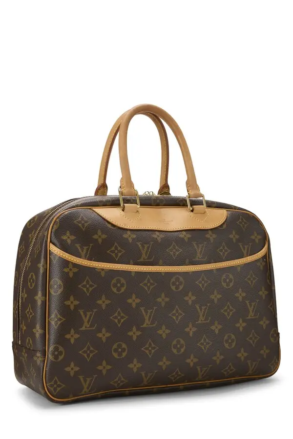 LOUIS VUITTON Monogram Canvas Deauville Top Handle Bag - Brown