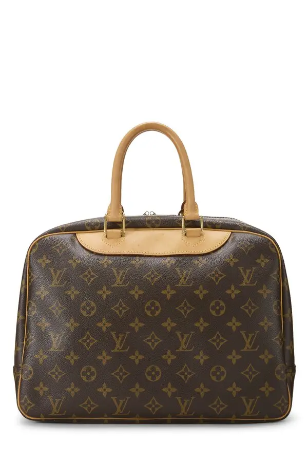 LOUIS VUITTON Monogram Canvas Deauville Top Handle Bag - Brown