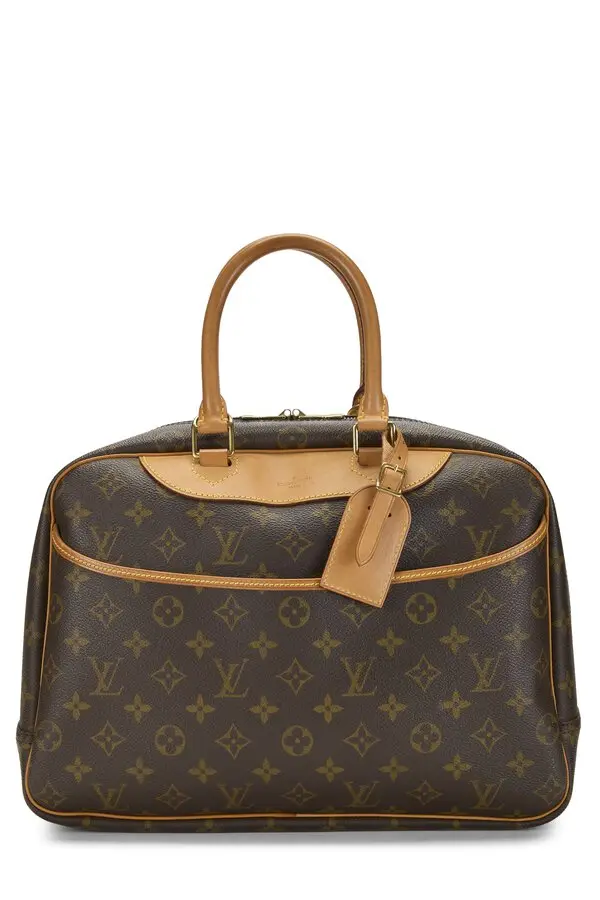 LOUIS VUITTON Monogram Canvas Deauville Top Handle Bag - Brown