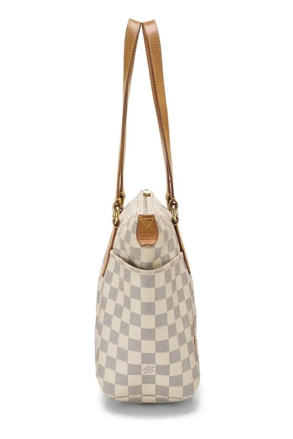 LOUIS VUITTON Damier Azur Totally Tote Bag - White