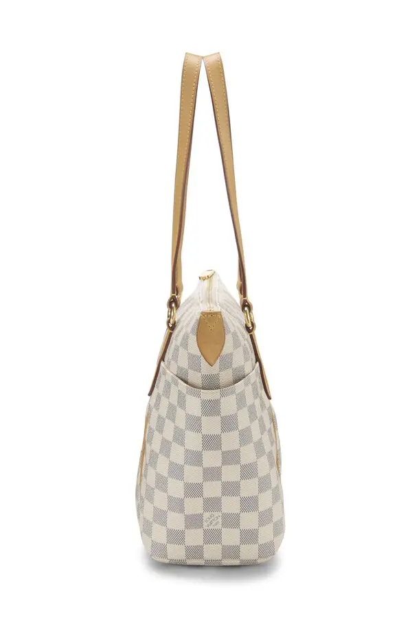 LOUIS VUITTON Damier Azur Totally Tote Bag - White