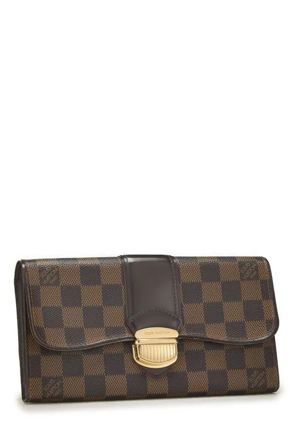 LOUIS VUITTON Damier Ebene Sistina Wallet
