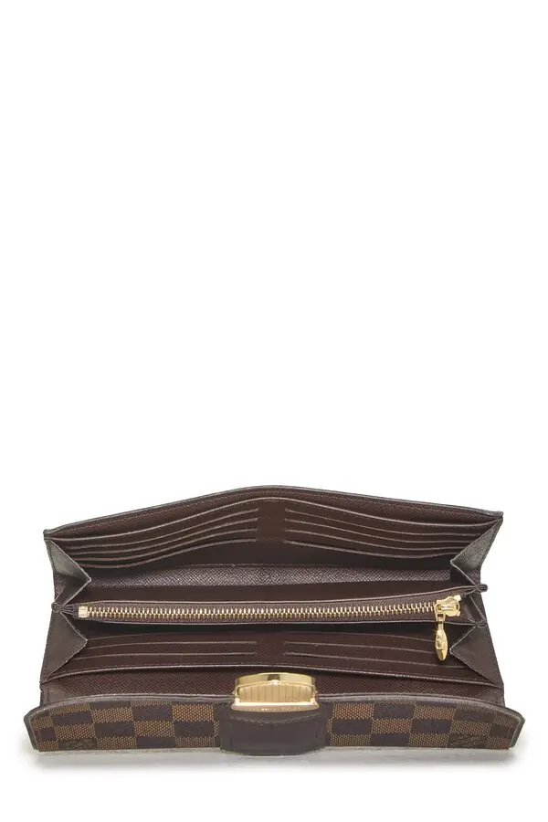 LOUIS VUITTON Damier Ebene Sistina Wallet