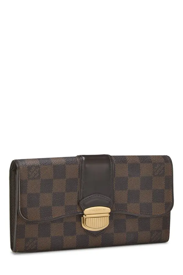 LOUIS VUITTON Damier Ebene Sistina Wallet