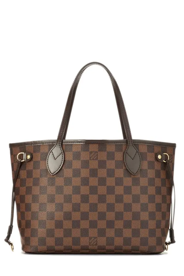 LOUIS VUITTON Damier Ebene Neverfull Tote Bag - Brown