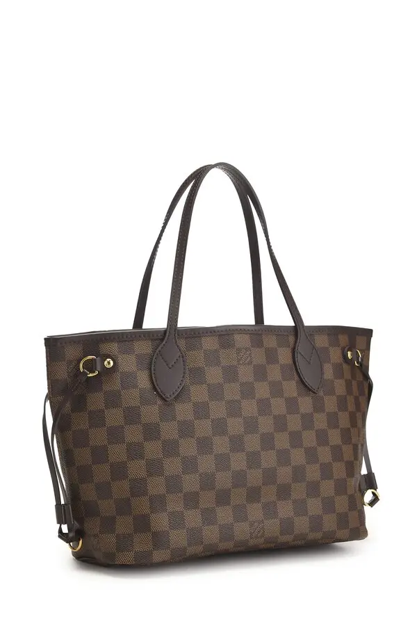 LOUIS VUITTON Damier Ebene Neverfull Tote Bag - Brown