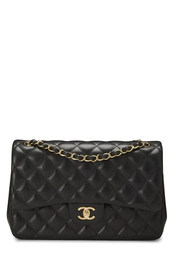 Chanel Quilted Lambskin Classic Double Flap - Black