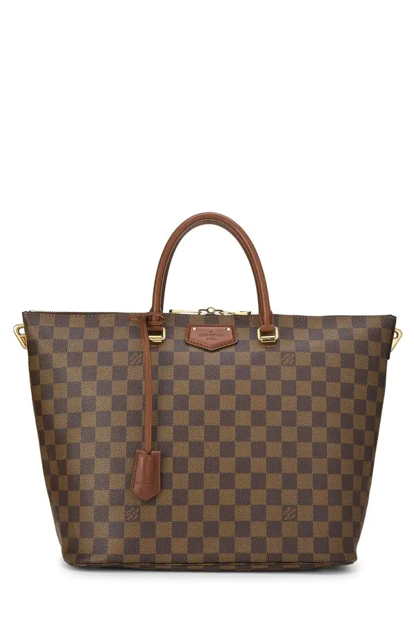 LOUIS VUITTON Damier Ebene Belmont Tote - Brown