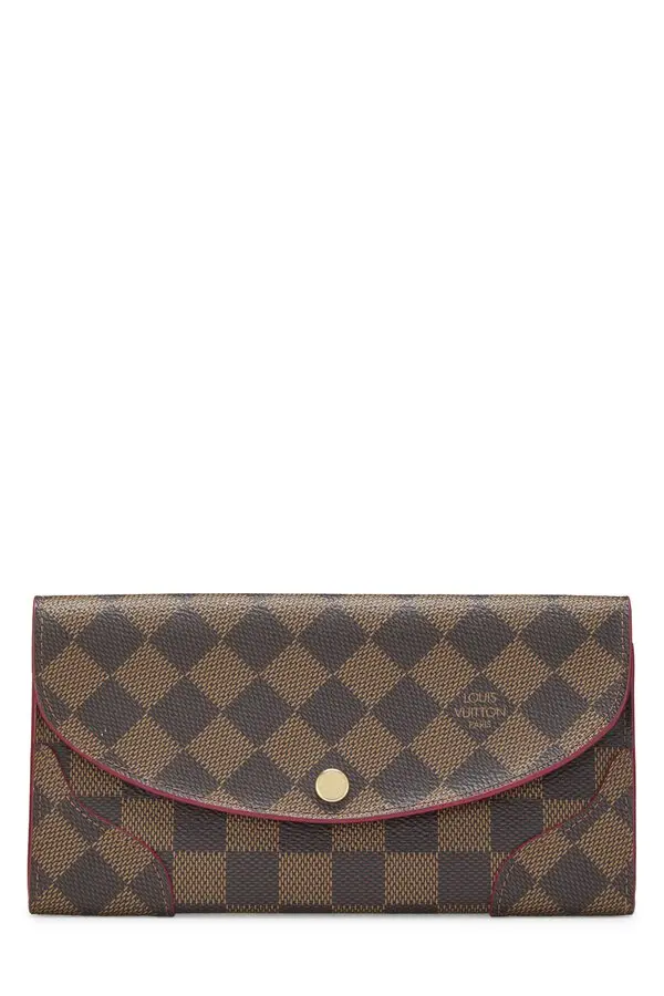 LOUIS VUITTON Damier Ebene Caissa Wallet - Brown
