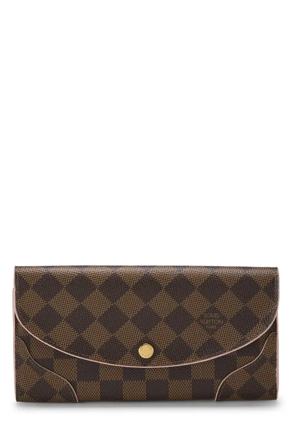 LOUIS VUITTON Damier Ebene Caissa Wallet - Brown