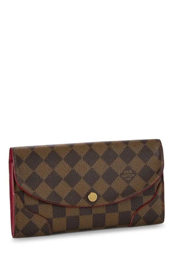 LOUIS VUITTON Damier Ebene Caissa Wallet - Brown