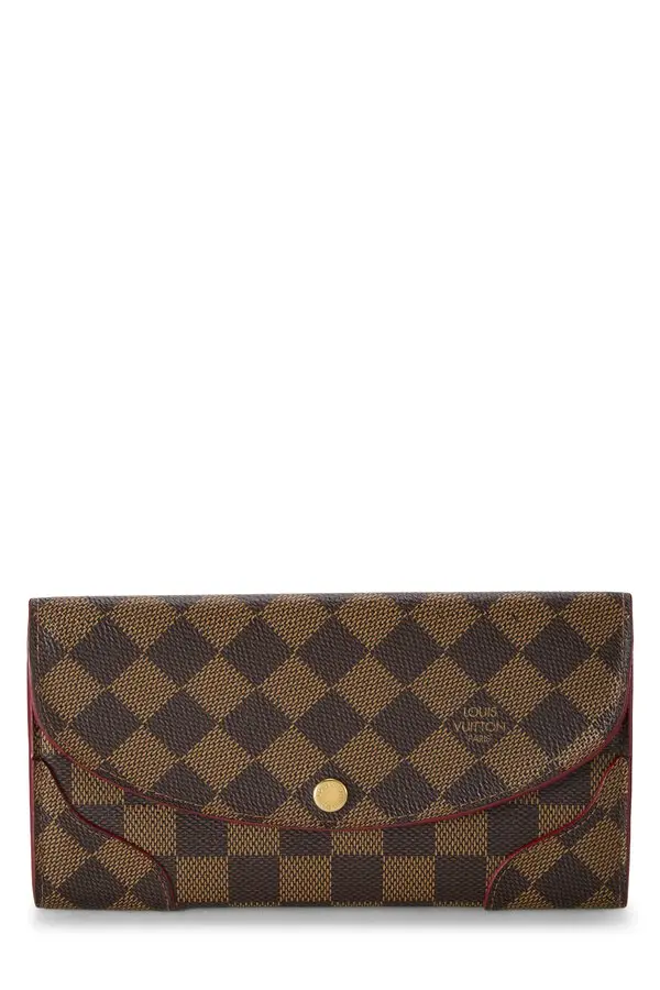 LOUIS VUITTON Damier Ebene Caissa Wallet - Brown