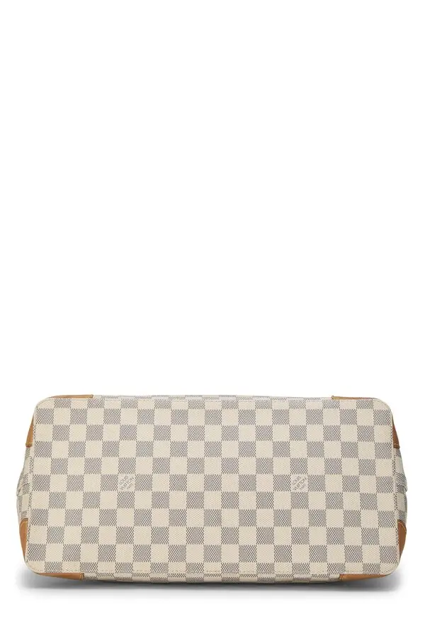 LOUIS VUITTON Damier Azur Hampstead Tote - White