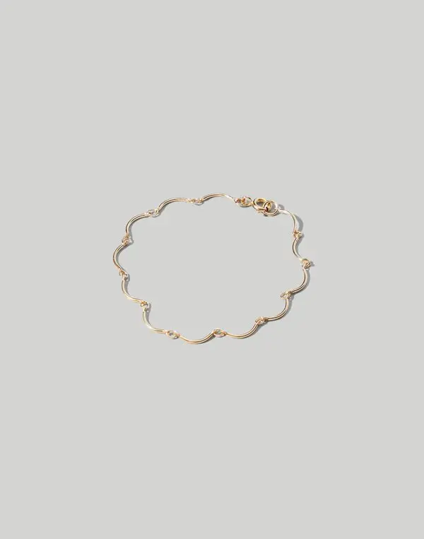 Madewell Maslo Jewelry -filled Scallop Bracelet - Gold