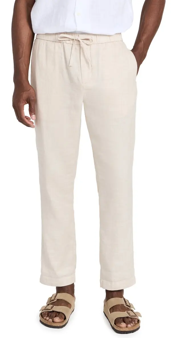 Frescobol Carioca Oscar Linen Chinos - Sand