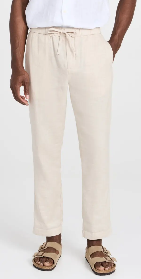 Frescobol Carioca Oscar Linen Chinos - Sand