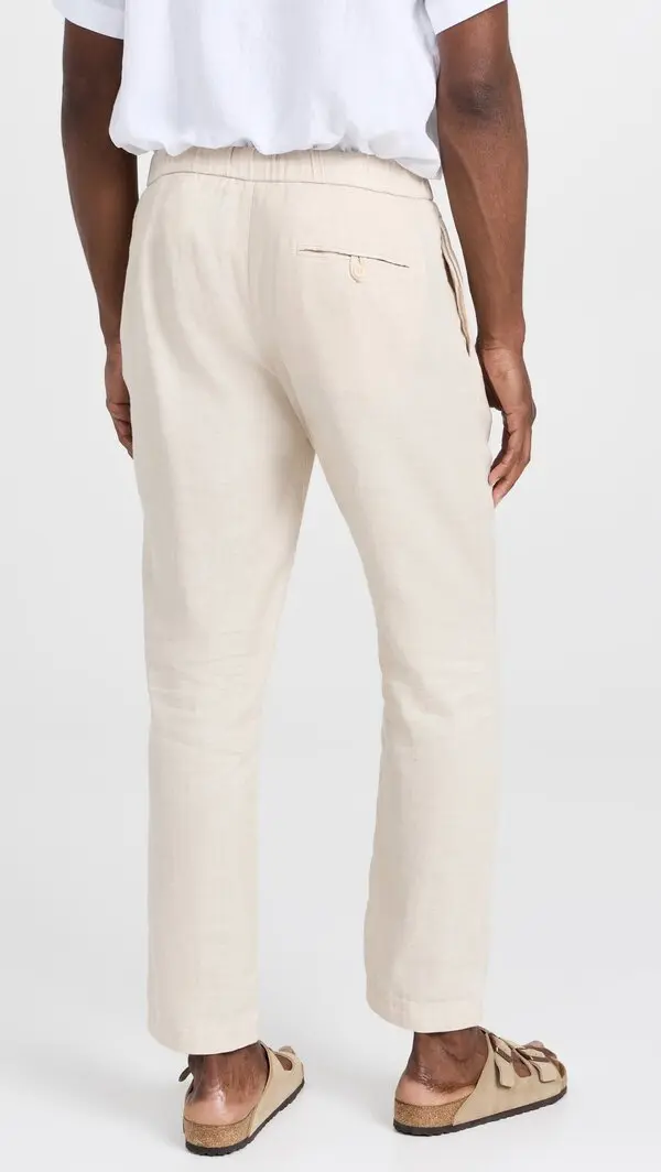 Frescobol Carioca Oscar Linen Chinos - Sand