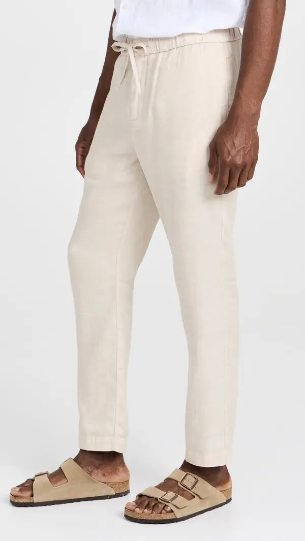 Frescobol Carioca Oscar Linen Chinos - Sand