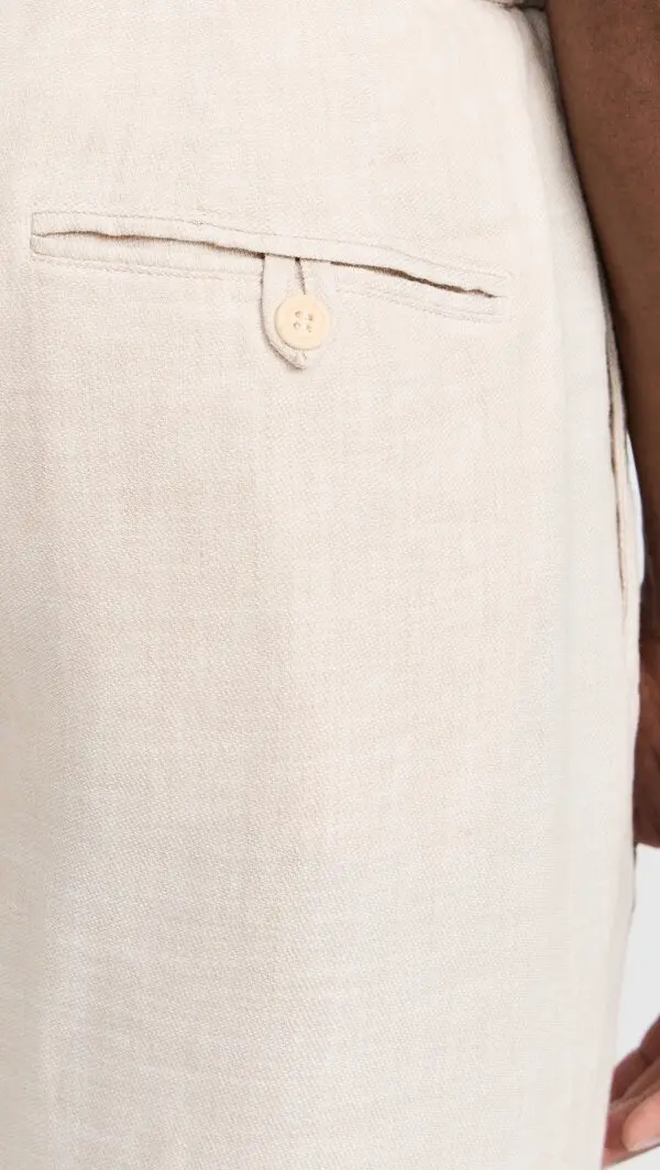 Frescobol Carioca Oscar Linen Chinos - Sand