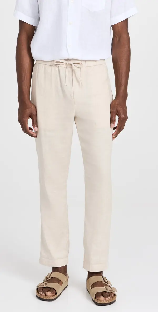 Frescobol Carioca Oscar Linen Chinos - Sand