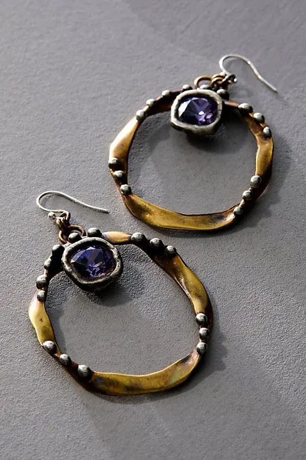MIKAL WINN Twisted Hoops - Tanzanite