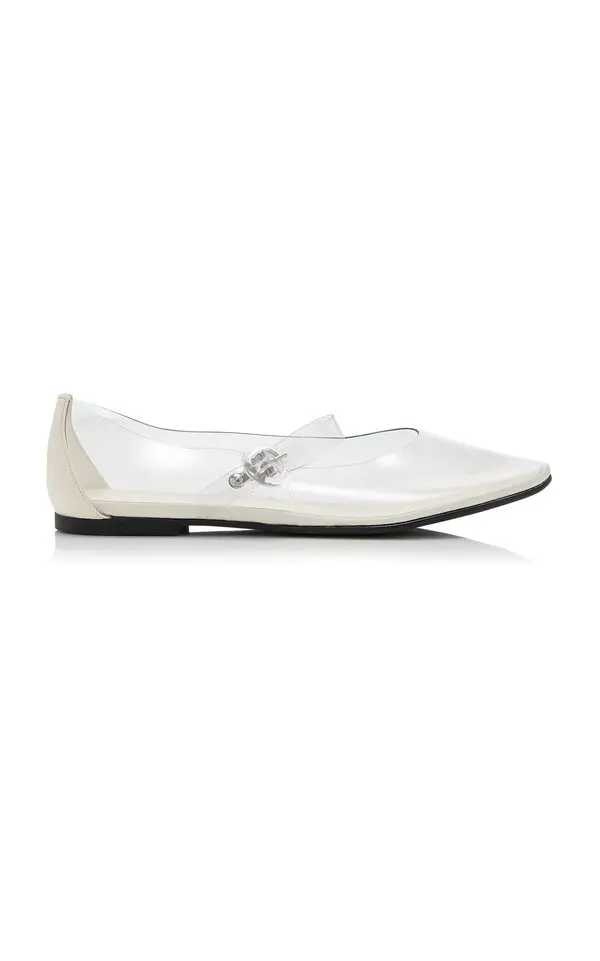 THE ROW Boheme Pvc Mary Jane Flats - White