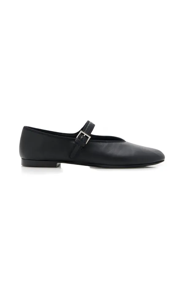 THE ROW - Boheme Leather Mary Jane Flats