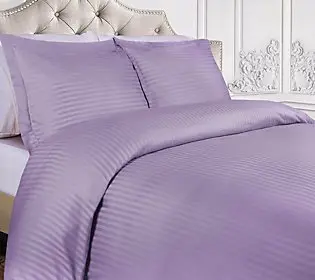 SUPERIOR 300tc Egyptian Cotton Stripe Duvet Set, King/cal.kin - One-color