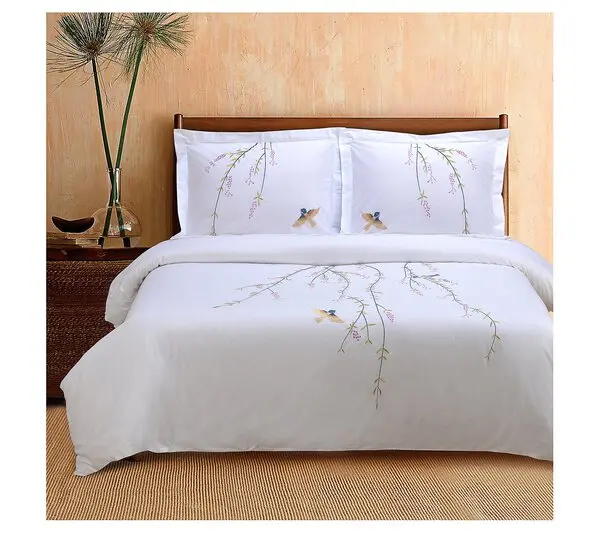 SUPERIOR 3-piece Spring Cotton Duvet Cover Set, King/cal.king - One-color