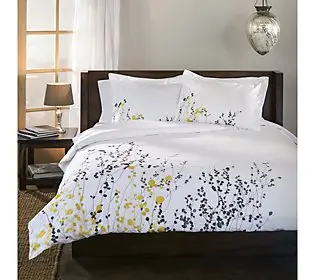SUPERIOR 3-pc Reed Floral Cotton Duvet Cover Se, King/cal.kg - One-color
