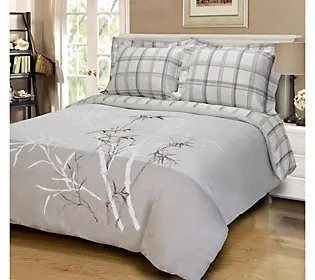 SUPERIOR Elmwood Cotton 3-piece Duvet Cover Set, Full/queen - One-color
