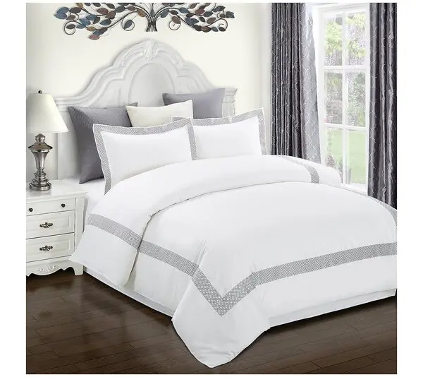 SUPERIOR Glenmont Cotton 3-piece Duvet Cover Se, King/cal.kg - One-color