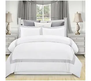 SUPERIOR Glenmont Cotton 3-piece Duvet Cover Se T, Full/queen - One-color