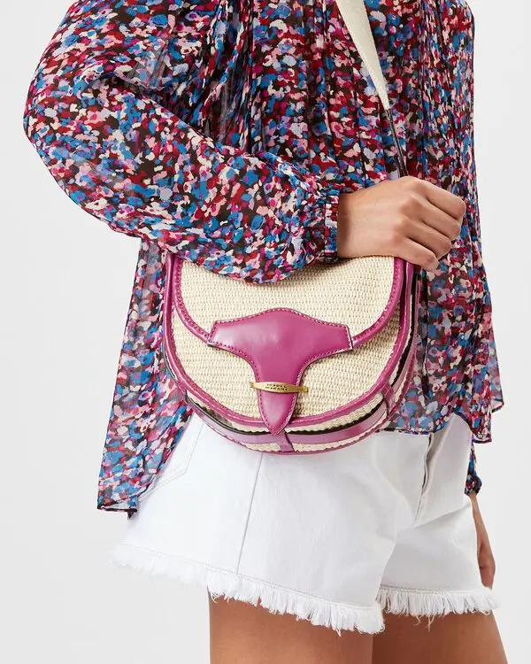 Isabel Marant Étoile Botsy Small Satchel Raffia Bag