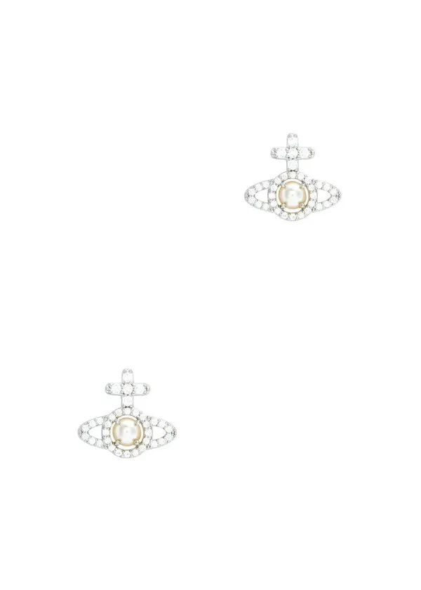 VIVIENNE WESTWOOD Olympia Orb Stud Earrings - Pearl