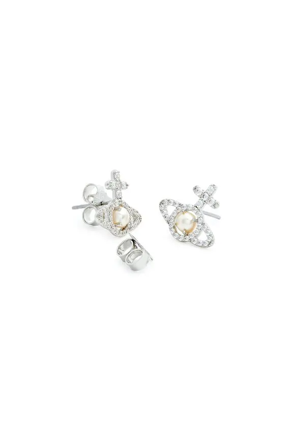 VIVIENNE WESTWOOD Olympia Embellished Orb Stud Earrings