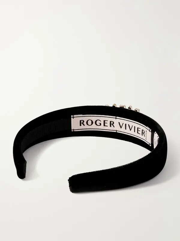 ROGER VIVIER Broche Velvet Headband